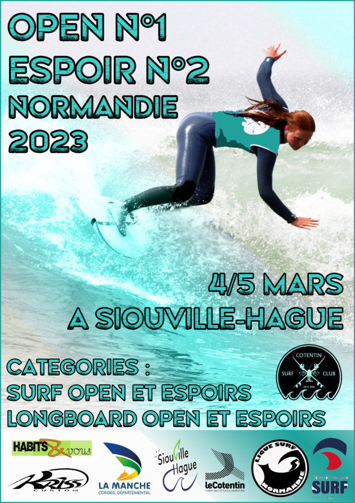 Prochaine compétition surf en Normandie - Cotentin Surf Club
